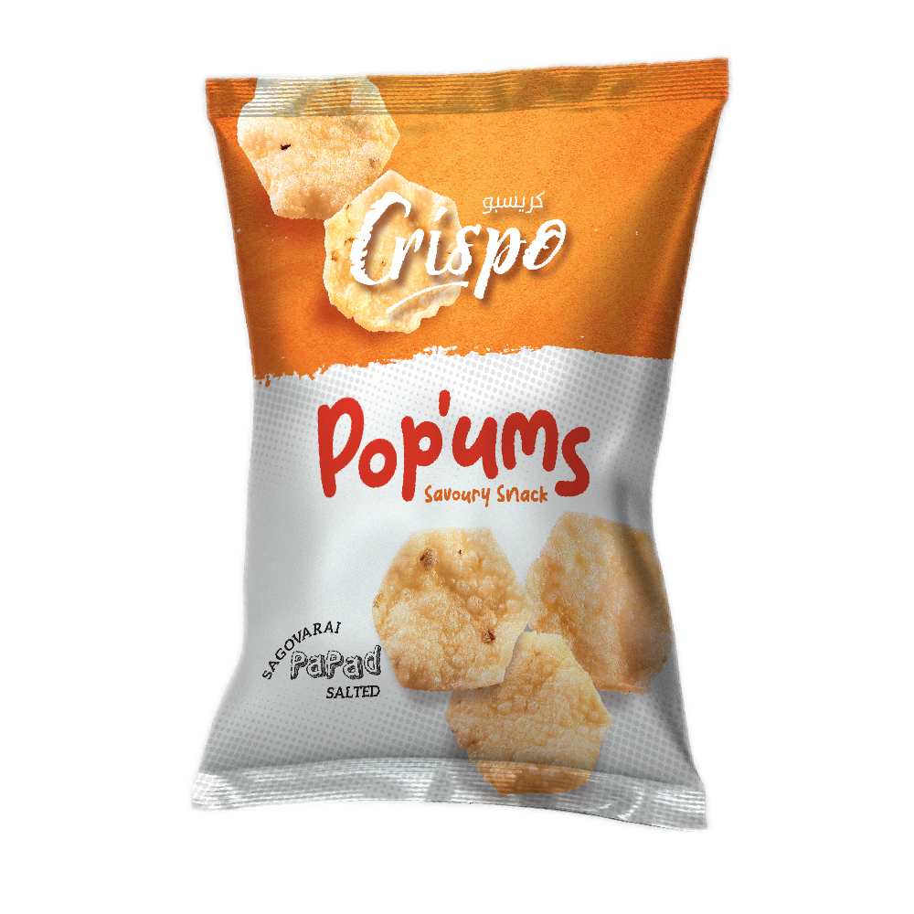 Pop'ums Sagovarai Papad Salted - MyCrispo